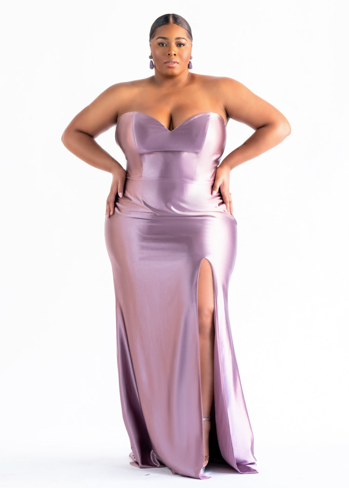 Sonya Strapless Fitted Stretch Satin Bridesmaid Dress